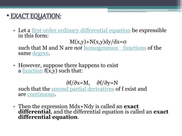 Differential equations | PPTX | Physics | Science
