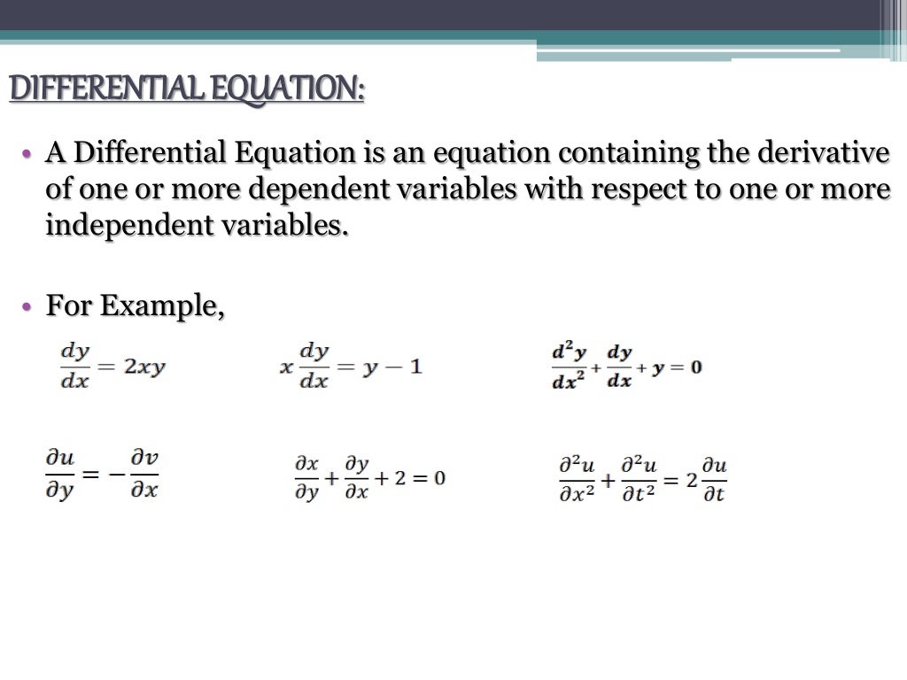 Differential equations
