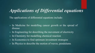 Differential equations | PPTX