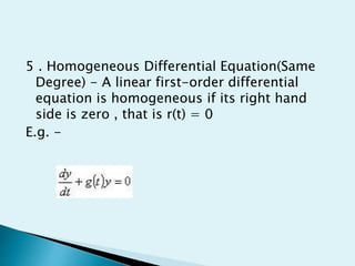 Differential equations | PPTX