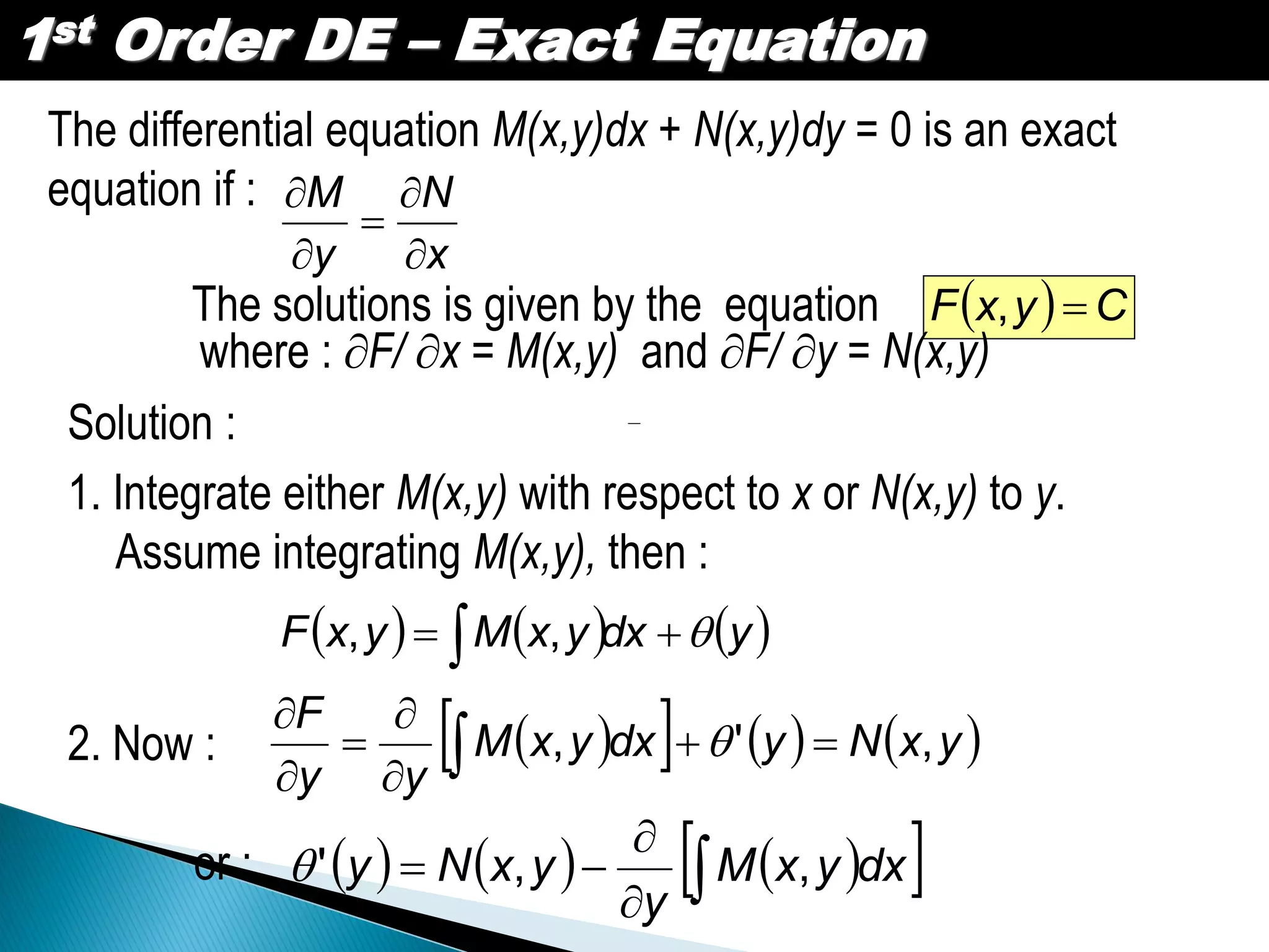 First Order Differential Equations | PDF