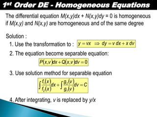 First Order Differential Equations | PPT