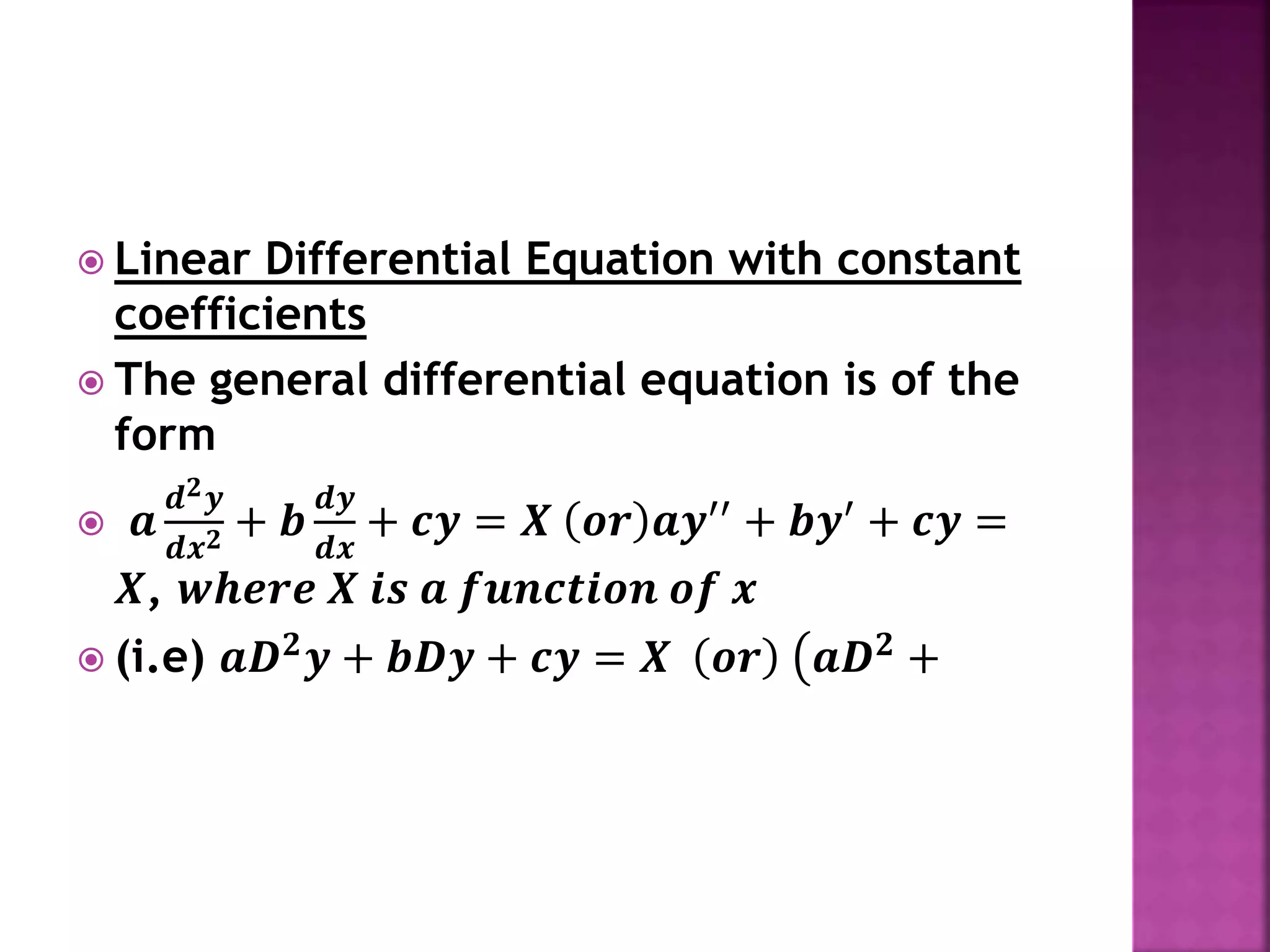 Differential equations | PPTX | Physics | Science