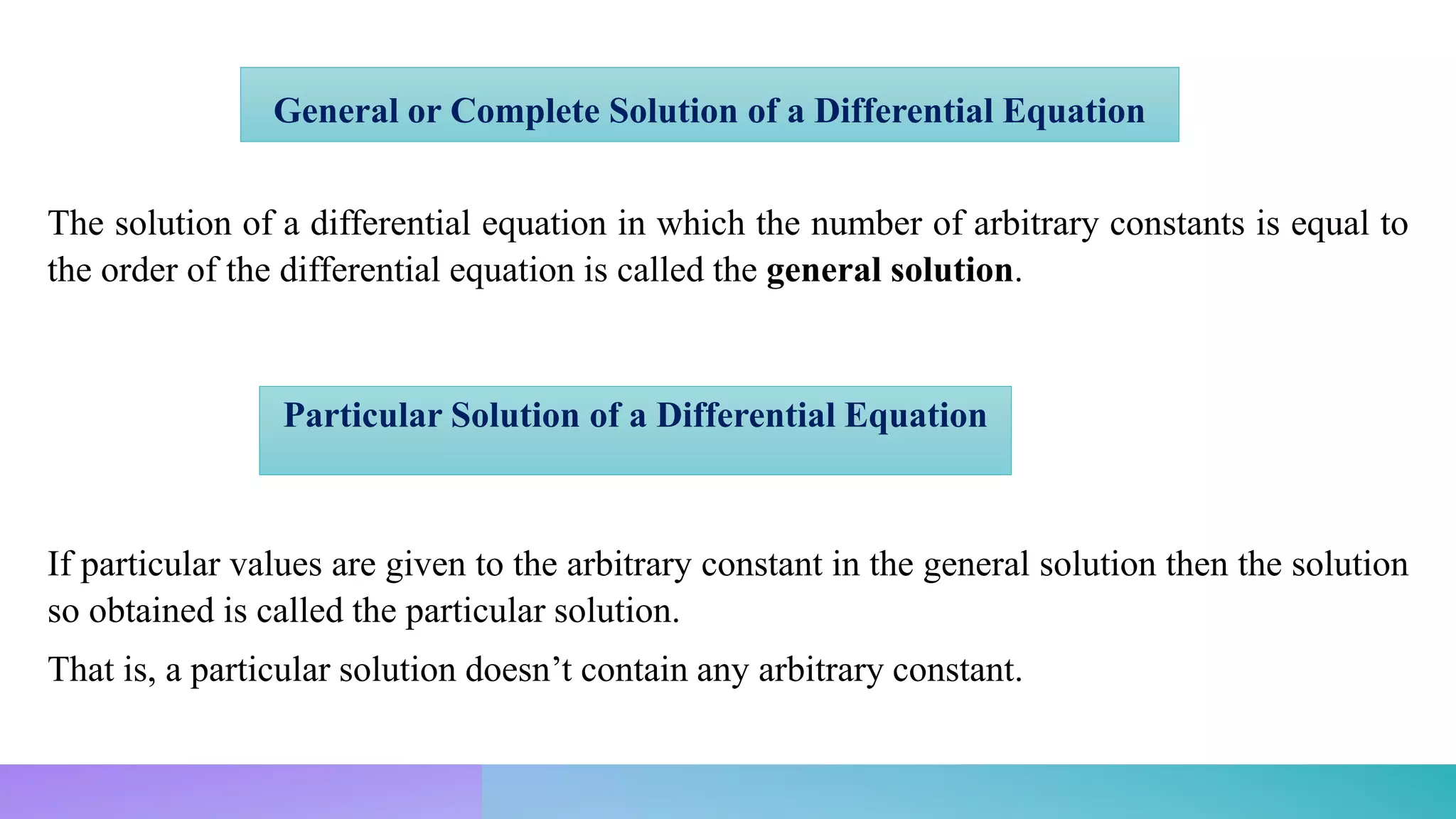 Differential equations | PPTX
