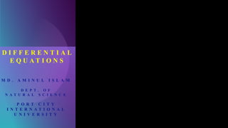 Differential equations | PPTX
