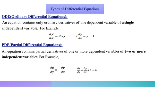 Differential equations | PPT