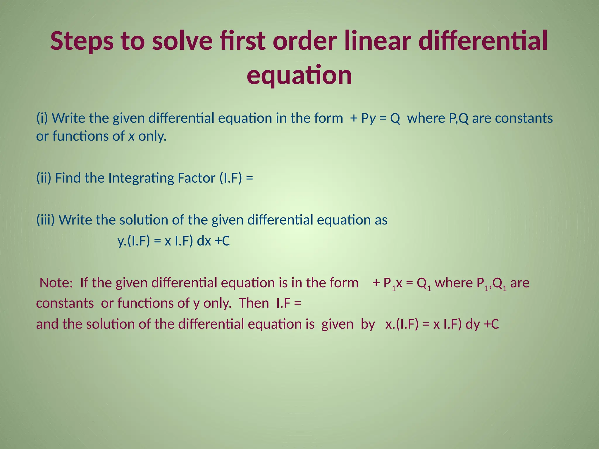 Differential Equations Class 12 Maths Chapter | PPTX