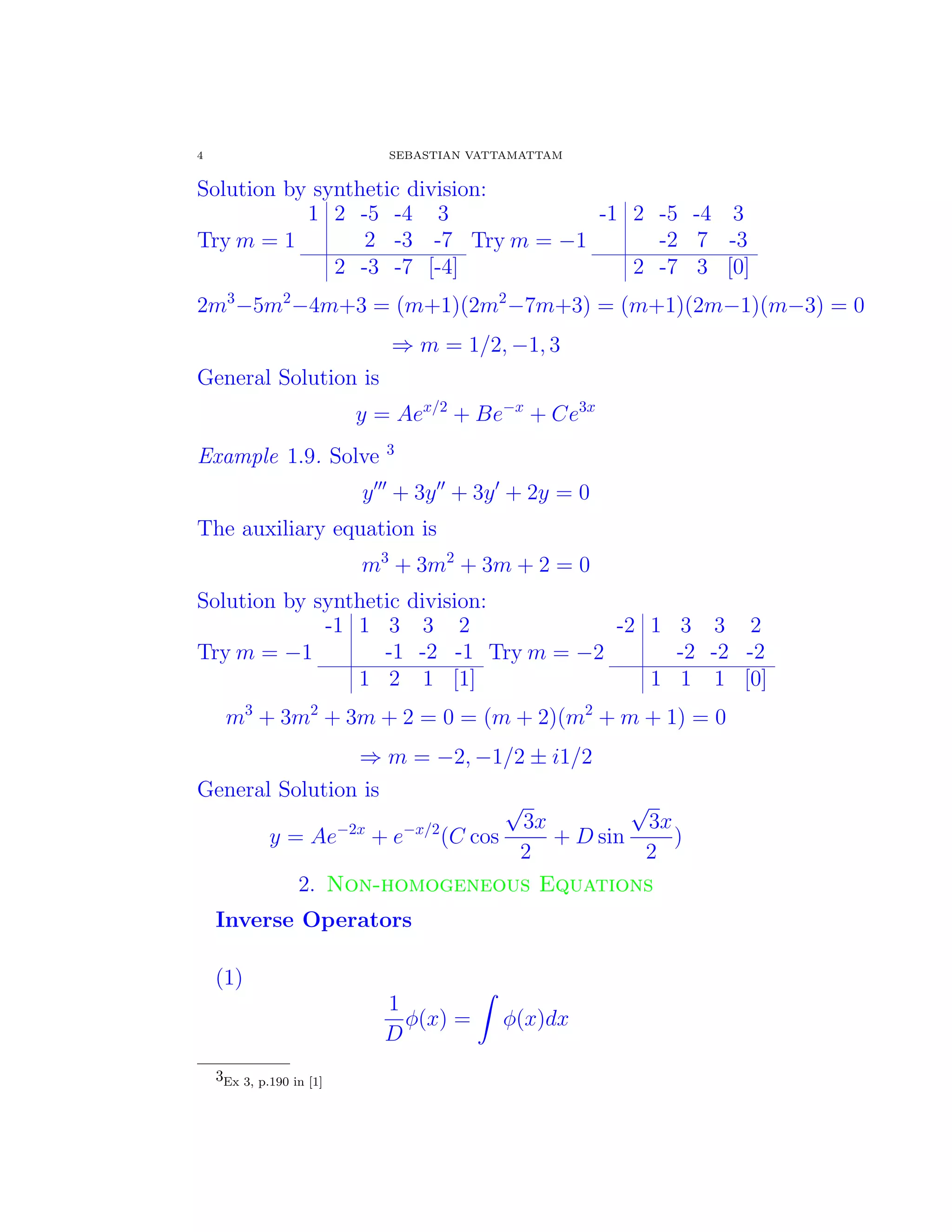 Linear Differential Equations1 | PDF