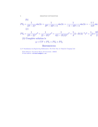 Linear Differential Equations1 | PDF