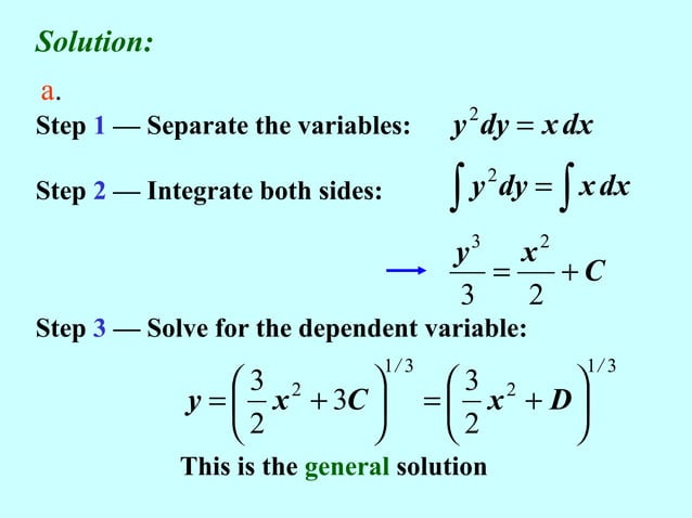 Differential equations and its applications | PPT