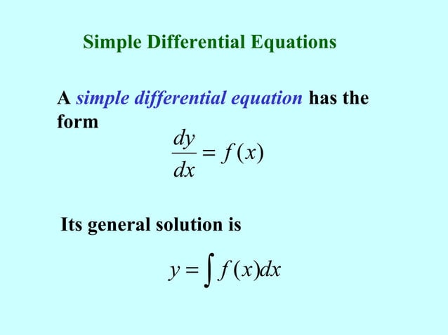 Differential equations and its applications | PPT