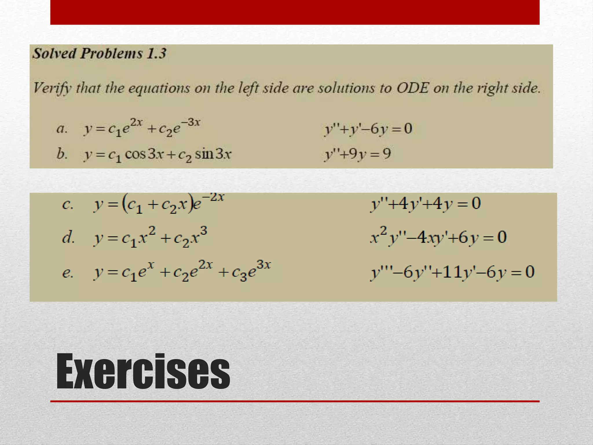 Differential equations intro | PPTX