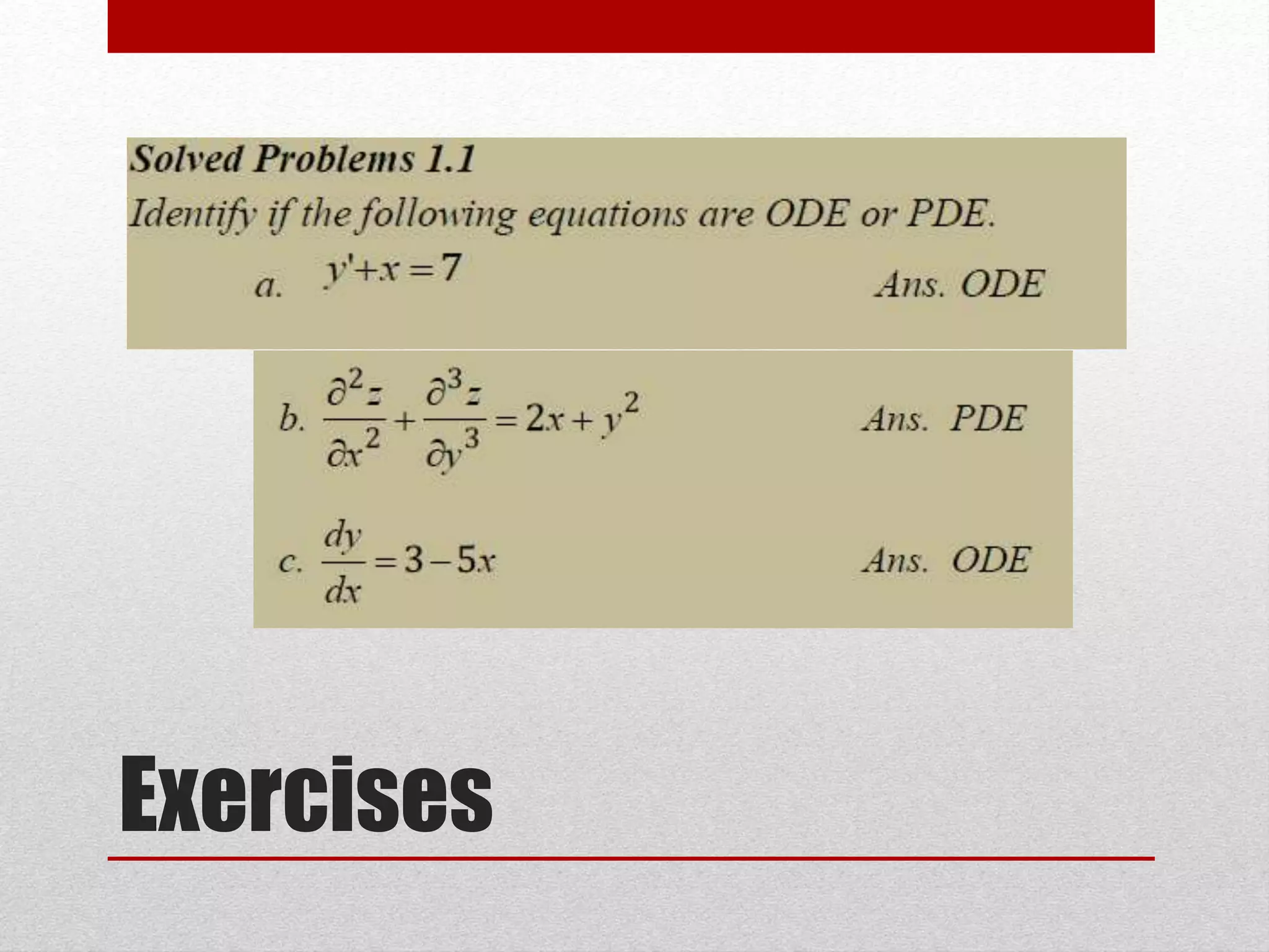 Differential equations intro | PPTX