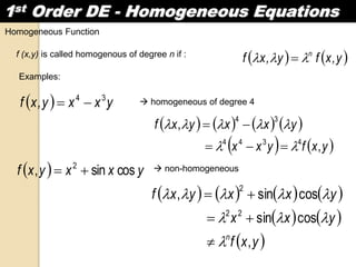 Differential equations of first order | PPTX