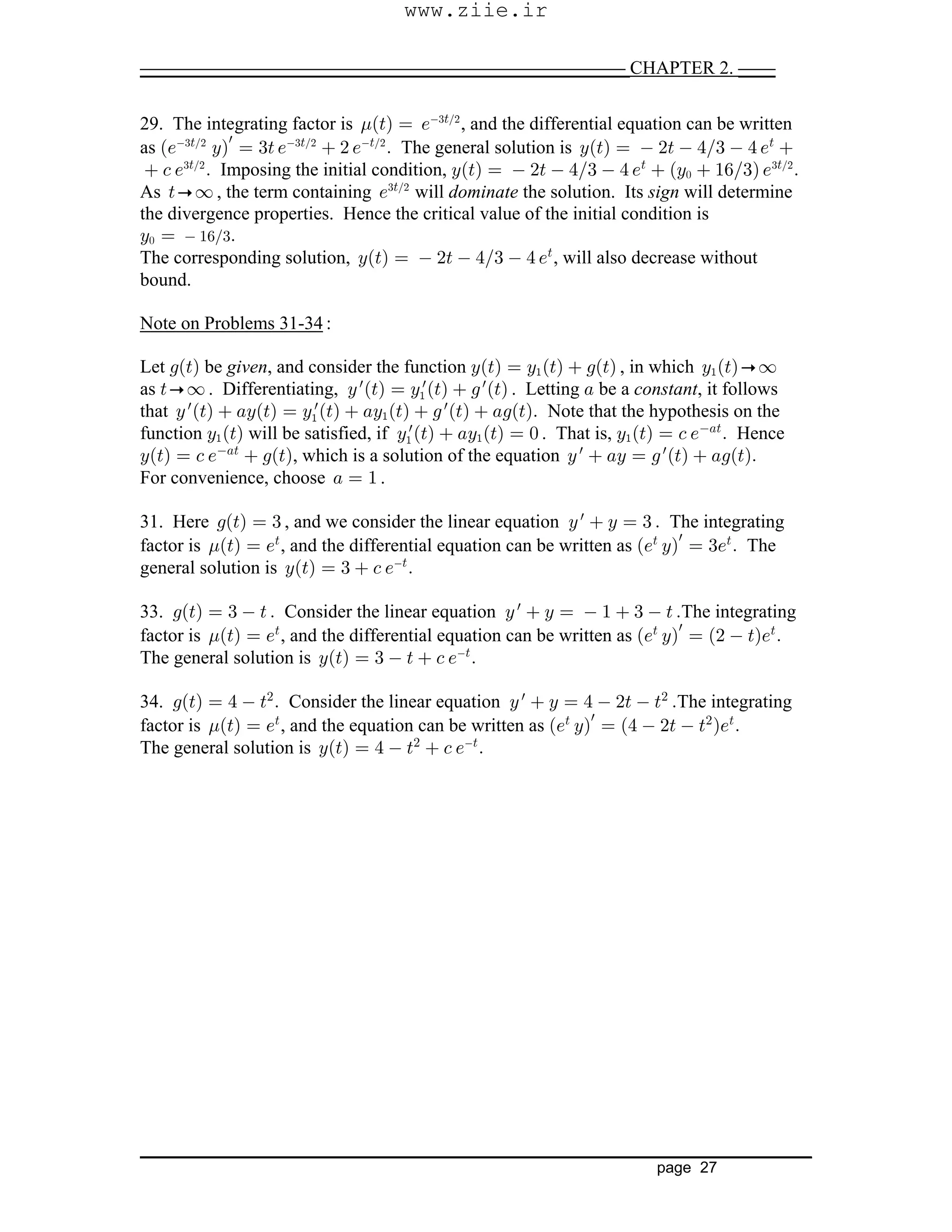 differential equations Boyce & Diprima Solution manual | PDF