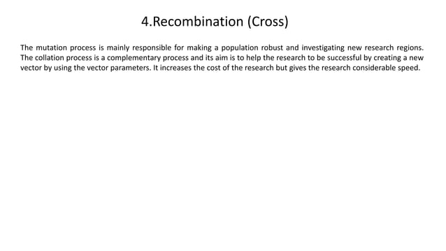 Differential Evolution Algorithm Dea Pptx Computer Software And