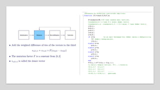 Differential Evolution Algorithm (DEA) | PPTX