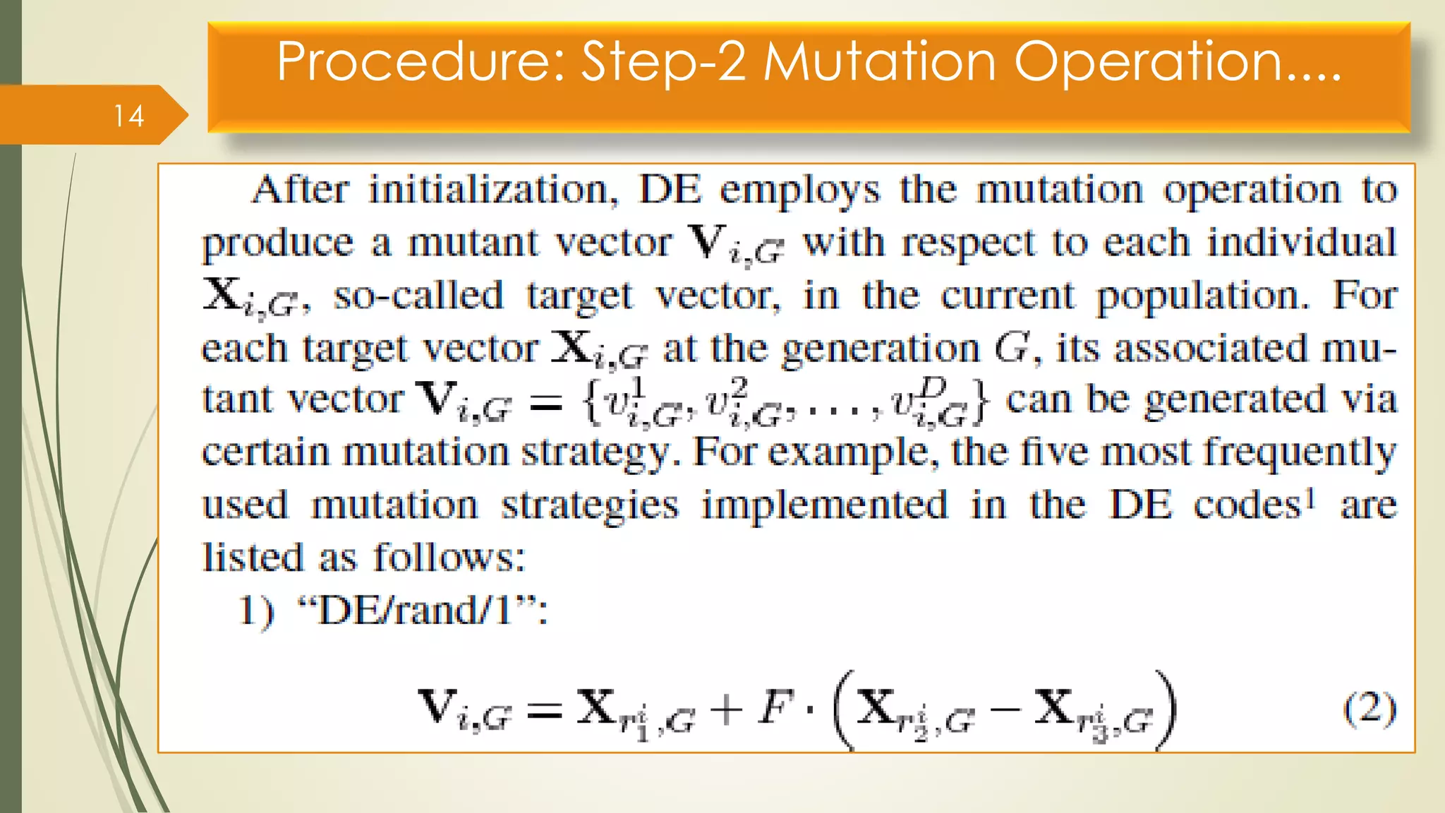 Differential evolution optimization technique | PPT