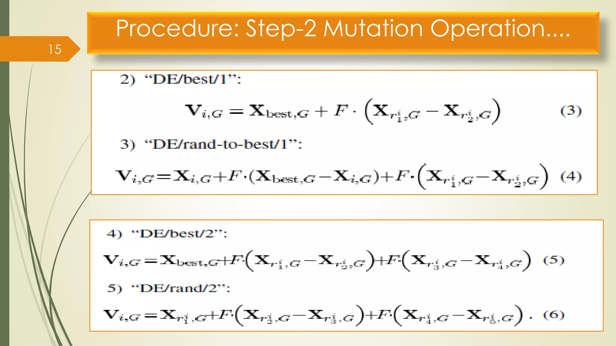 Differential Evolution Optimization Technique Ppt