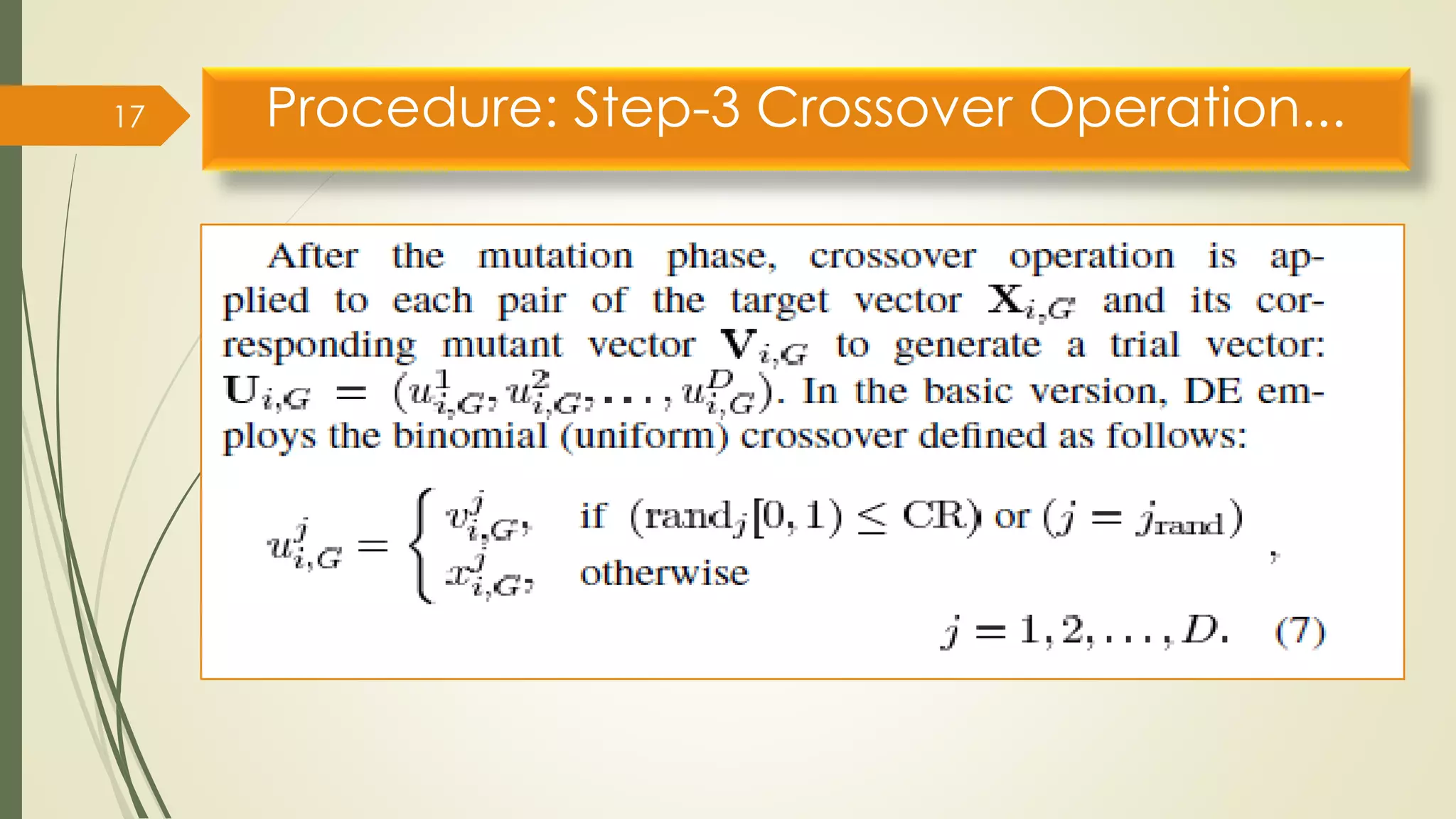 Differential Evolution Optimization Technique Ppt