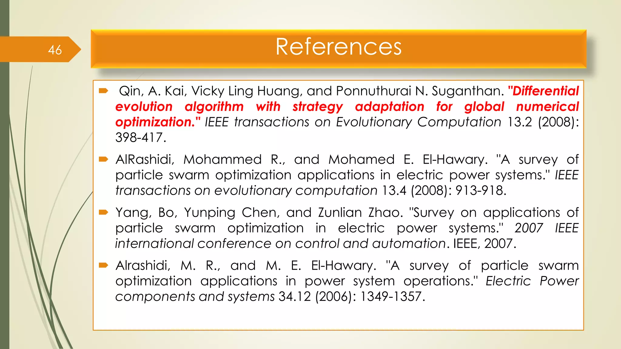 Differential evolution optimization technique | PPT