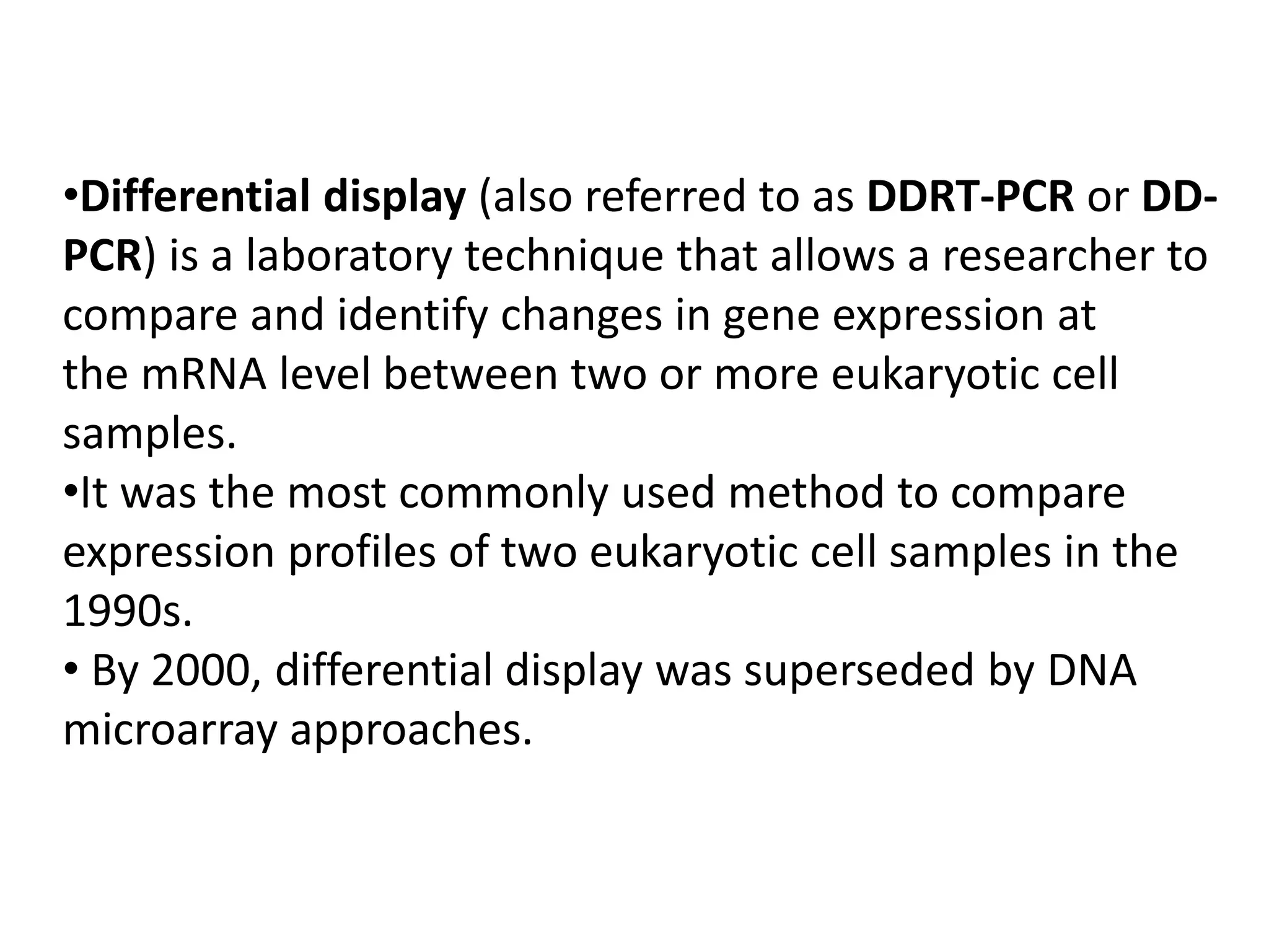 Differential gene profiling methods | PPTX