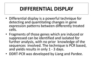 Differential gene profiling methods | PPTX