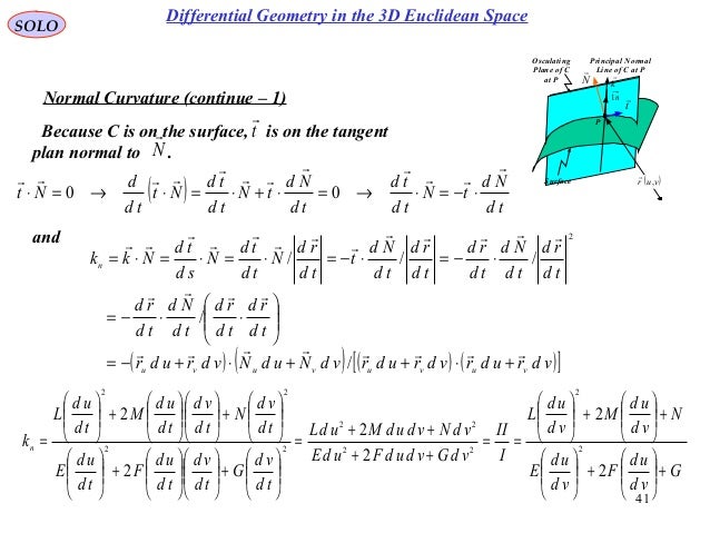 Differential Geometry Equations