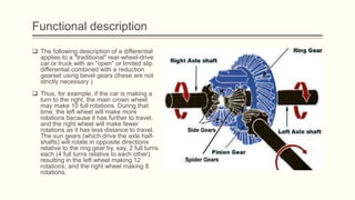 Differential in automobile | PPTX