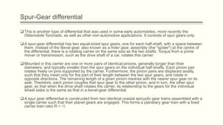 Differential in automobile | PPTX