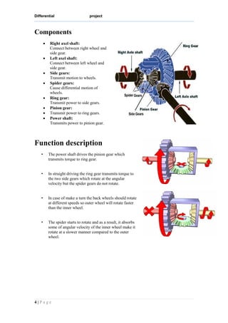 Differential mechanism in cars | PDF