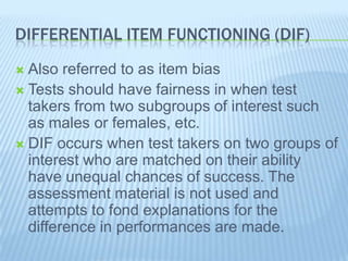 Differential item functioning2 | PPTX