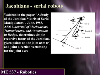 Differential kinematics robotic | PPTX