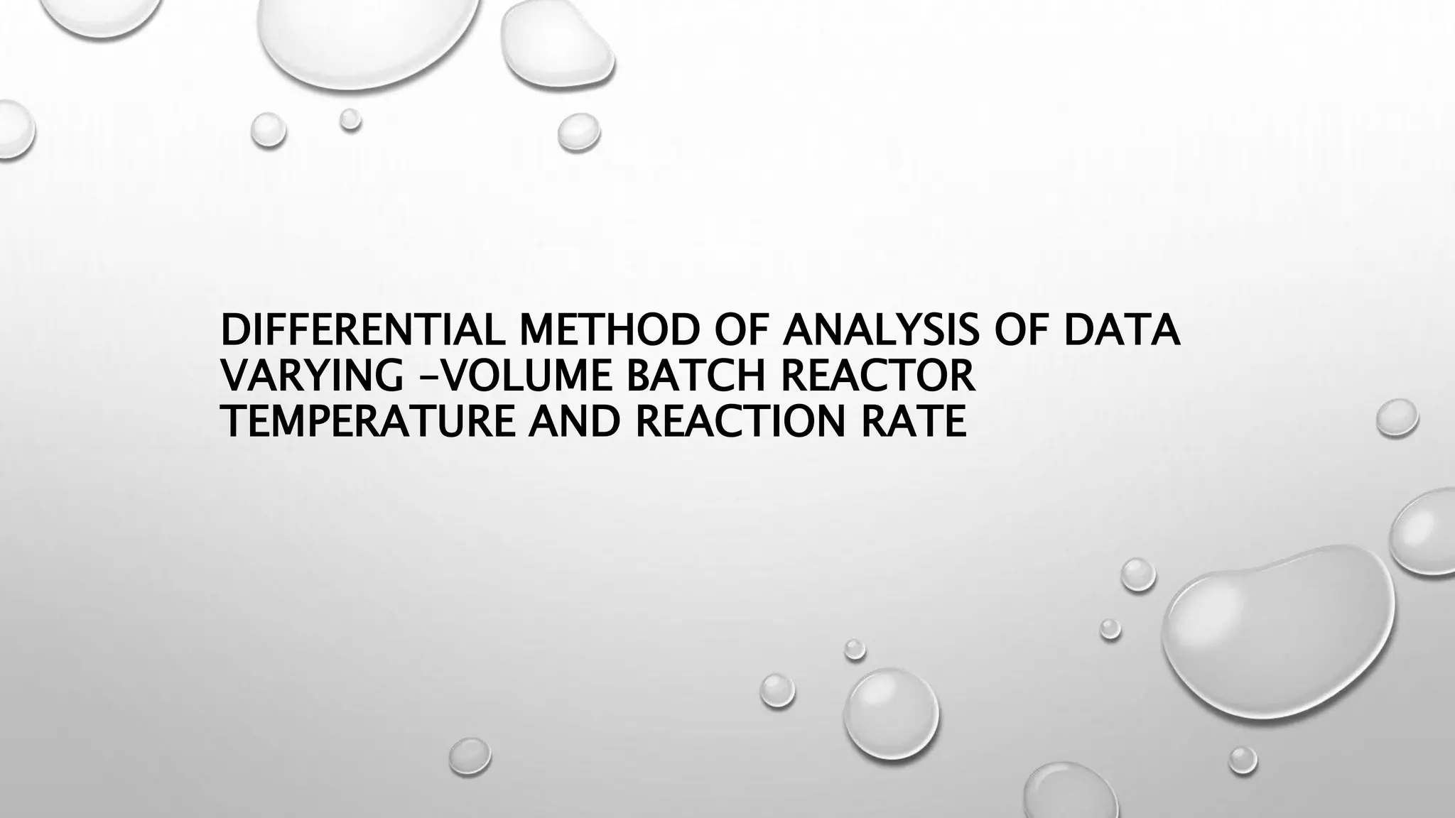 Differential method of analysis of data | PPTX