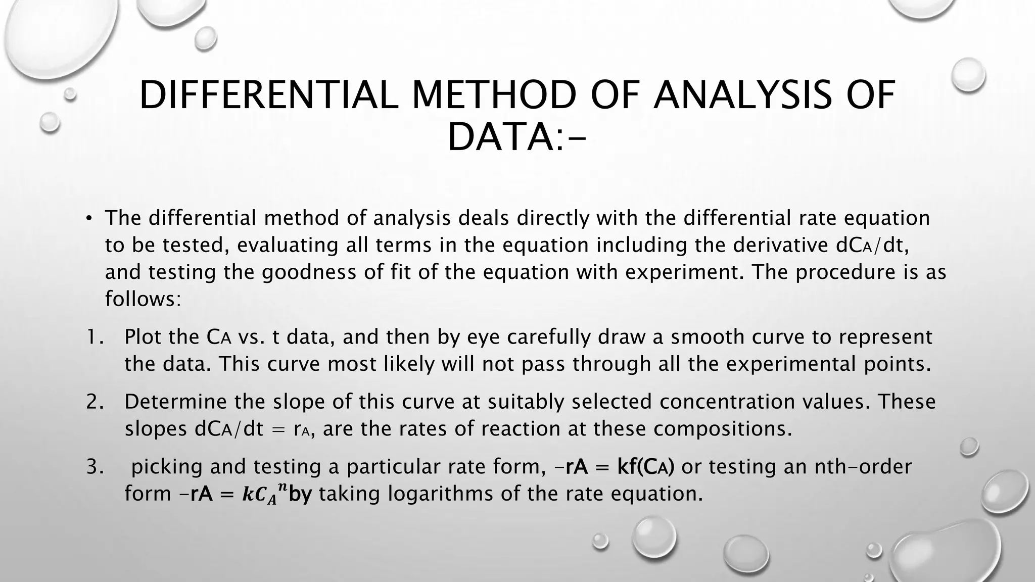 Differential method of analysis of data | PPTX