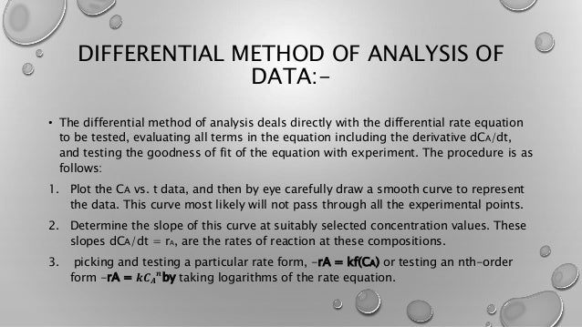Differential method of analysis of data