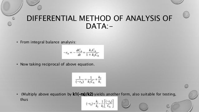 Differential method of analysis of data