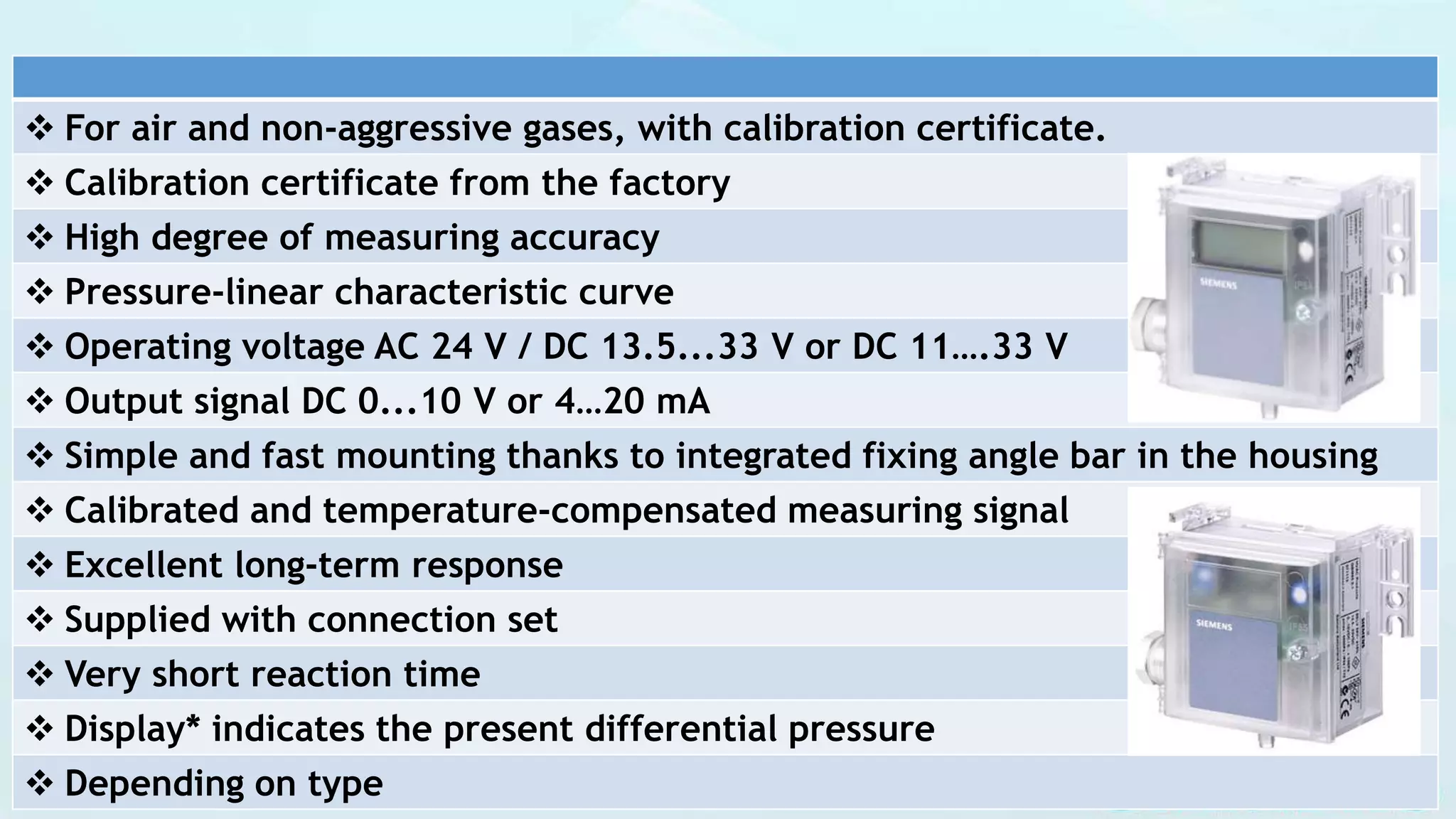 Siemens Differential pressure sensor qbm4000 | PPTX