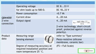 Siemens Differential pressure sensor qbm4000 | PPTX