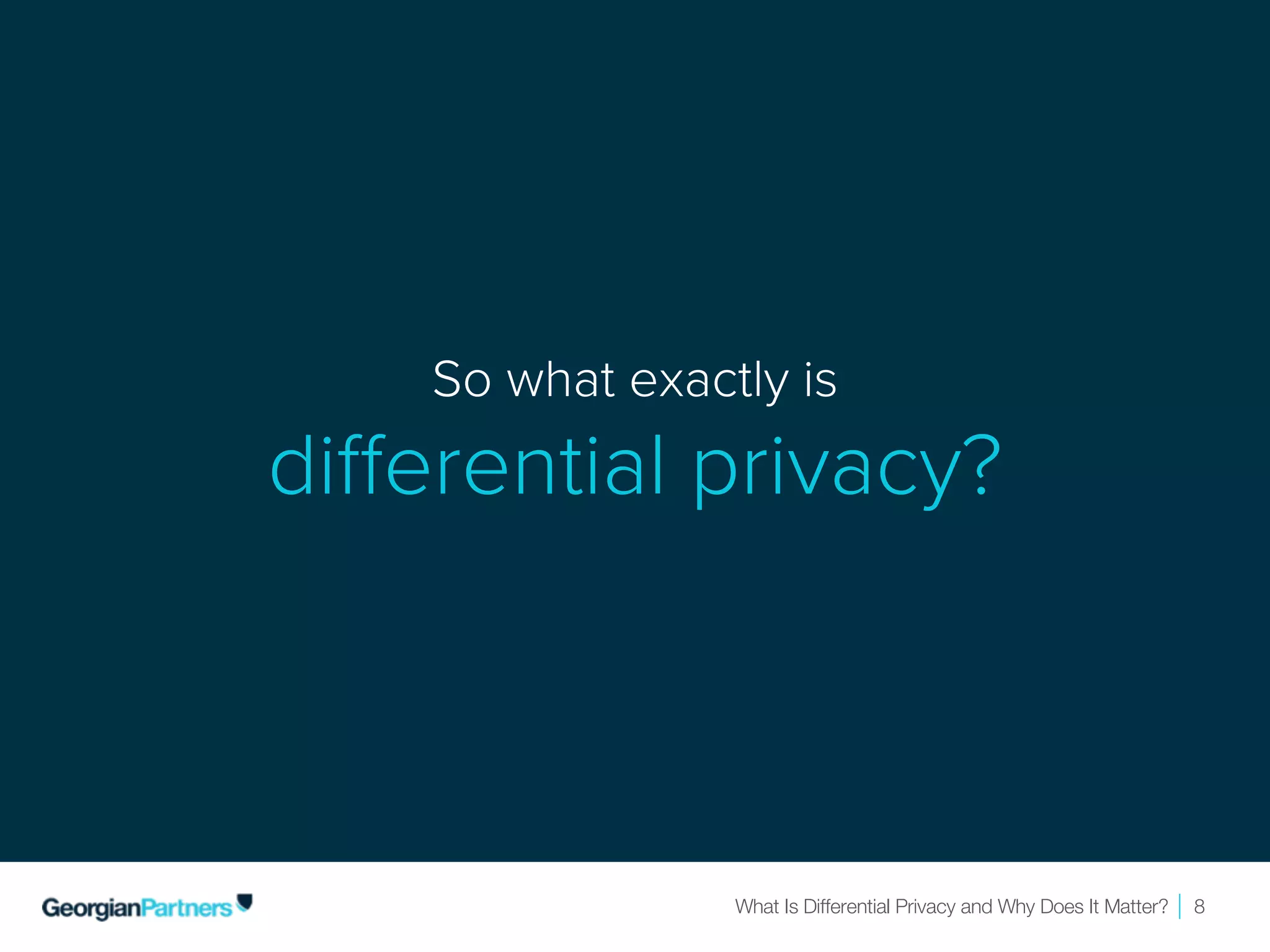 What is Differential Privacy? | PDF