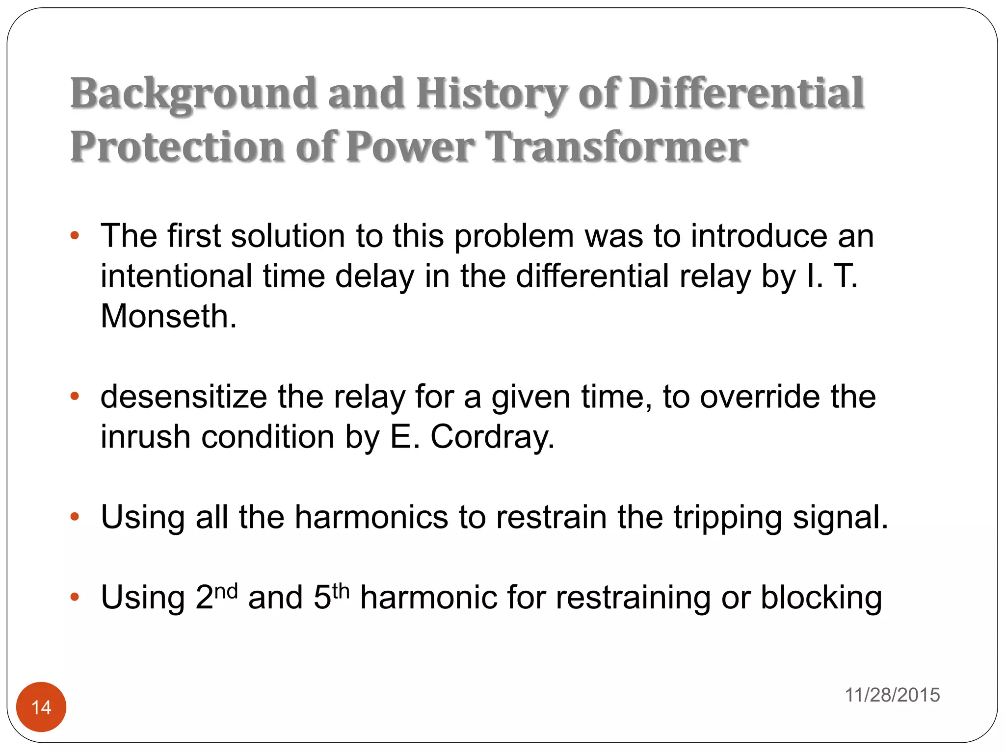 Differential Protection Of Power Transformer Pptx Computer Software
