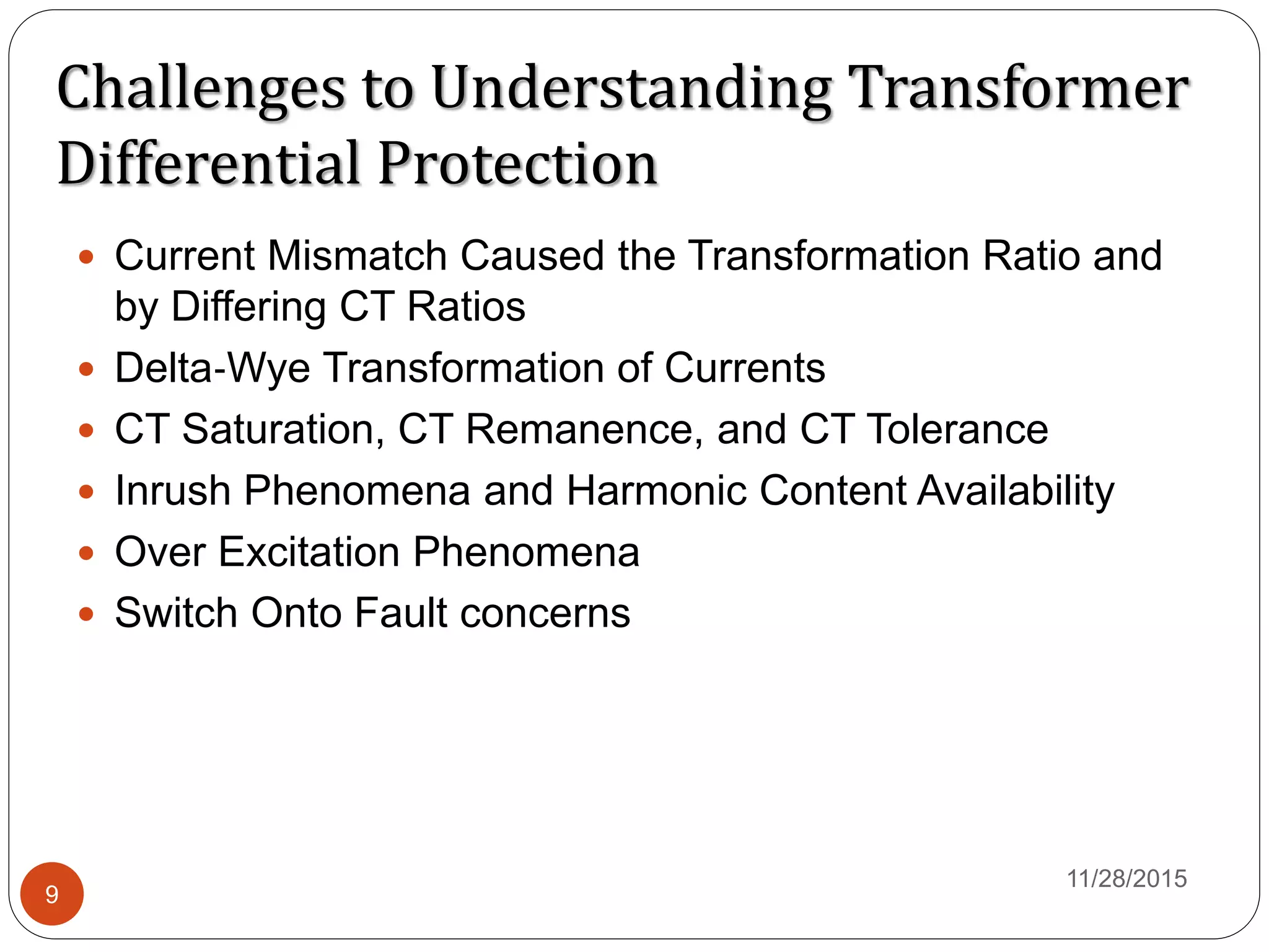 Differential protection of power transformer | PPTX | Computer Software ...