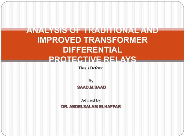 Differential Protection Of Power Transformer Pptx Computer Software