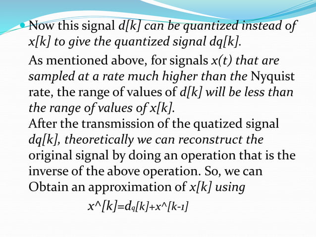 Differential pulse code modulation | PPTX