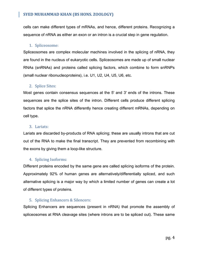 Differential RNA Processing & Animal Development | PDF