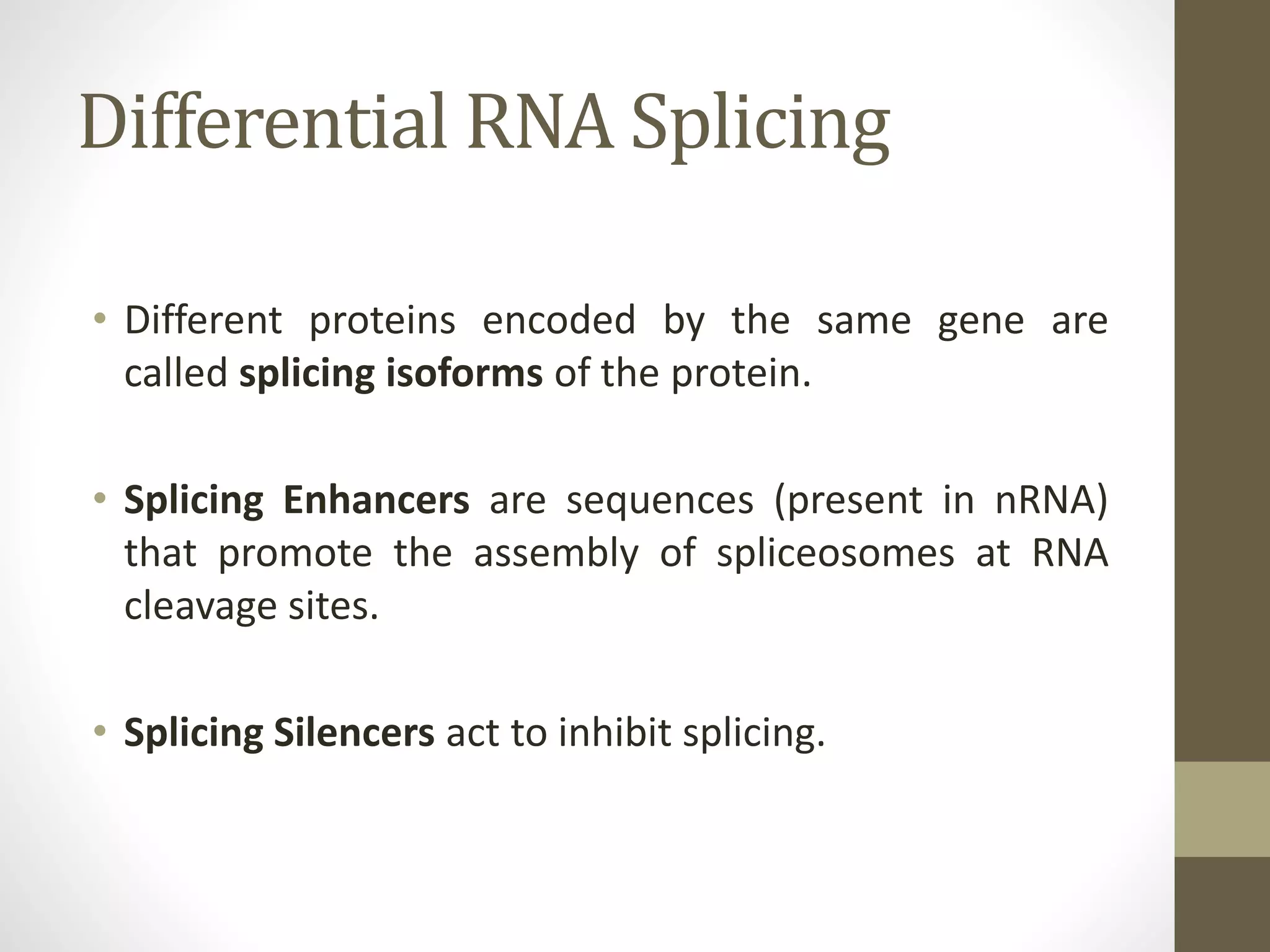 Differential RNA Processing & Animal Development | PDF