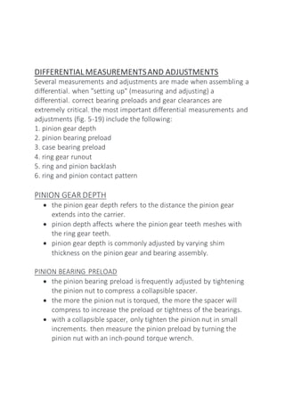 Differentials and axles | DOCX