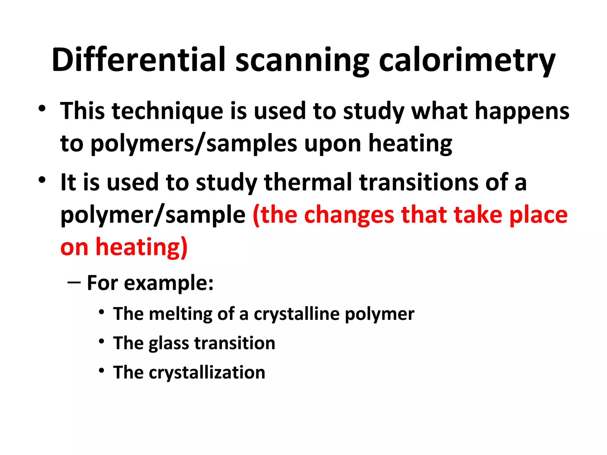 Differential scanning calorimetry | PPT