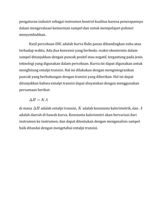 Differential scanning calorimetry | DOCX
