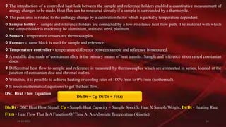 Differential scanning calorimetry [dsc] | PPTX